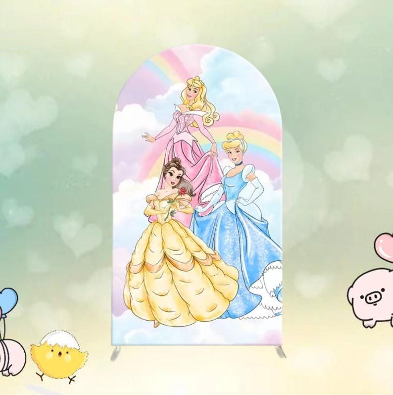 Disney Princess Castle Arch Backdrop, Birthday Party Decoration - Etsy
