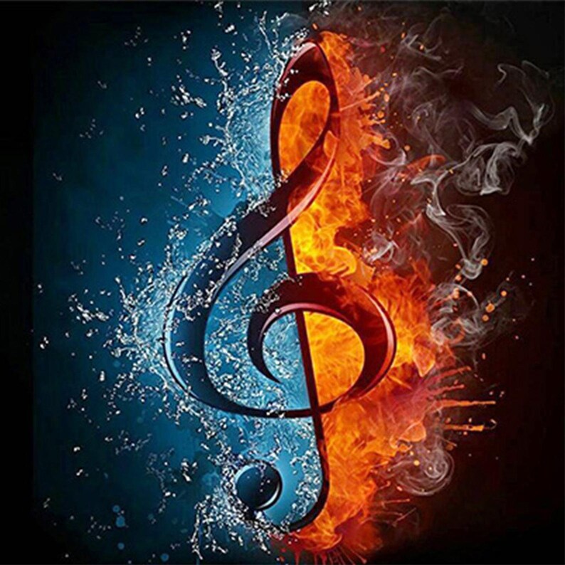 Music Symbol 5D Diamond Painting Kit Picture Embroidery Cross - Etsy