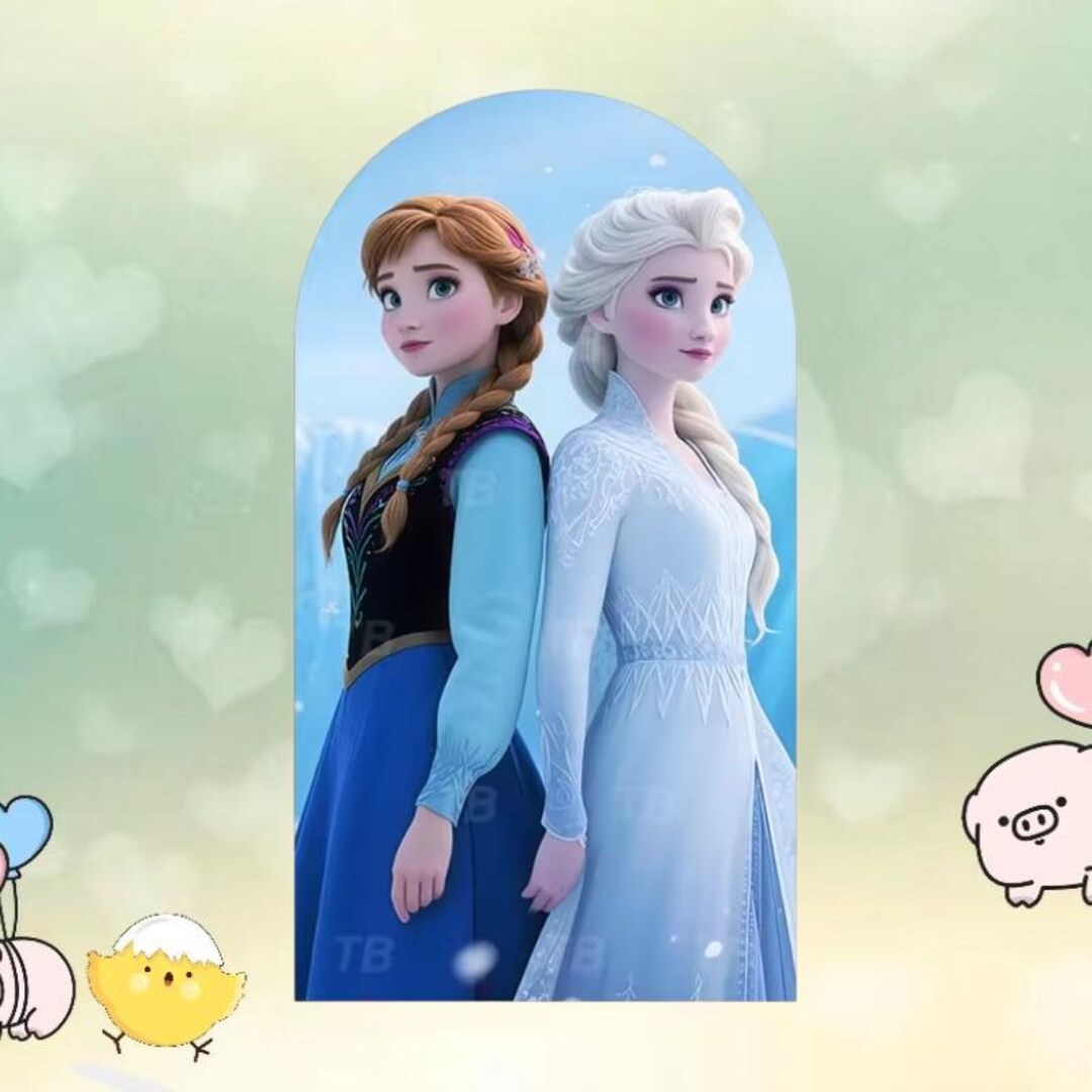 Frozen Princess Arch Backdrop: Anna & Elsa Birthday Party Decor - Etsy