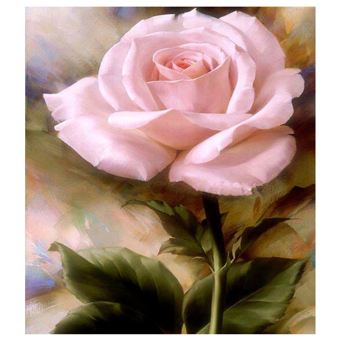 Rose Pink Rose 5D DIY Diamond Painting Kit Full Drill Stick to - Etsy