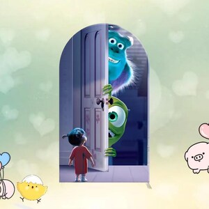 Disney Monsters Power Arch Backdrop Double Side Cover Disney Cartoon ...