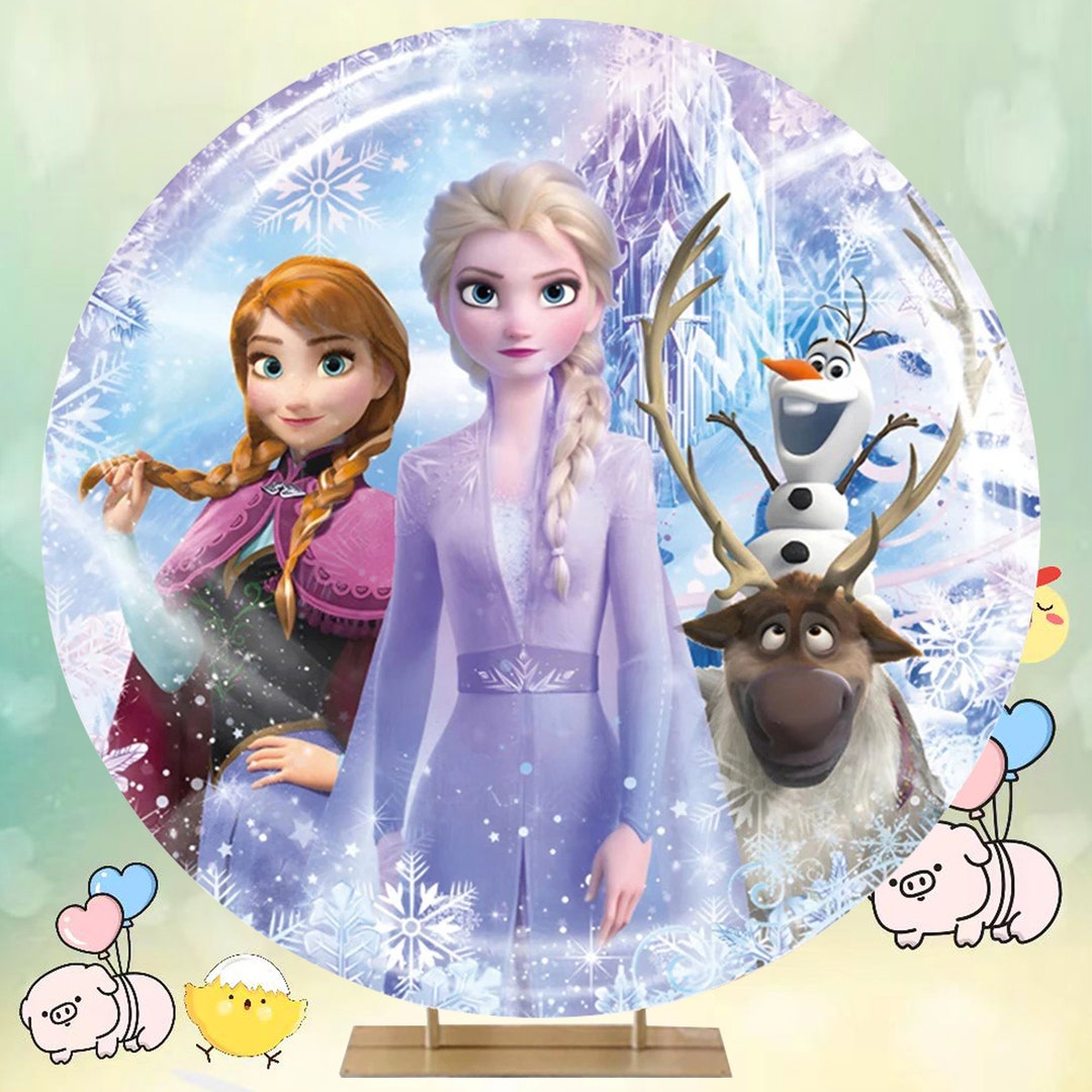 Frozen Birthday Backdrop: Elsa, Anna, and Friends Party Photo Booth - Etsy
