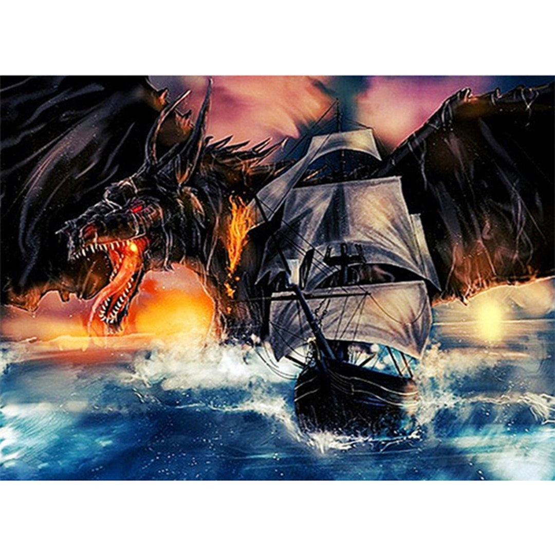 Cartoon Dragon 5D Diamond Painting Embroidery Living Room - Etsy