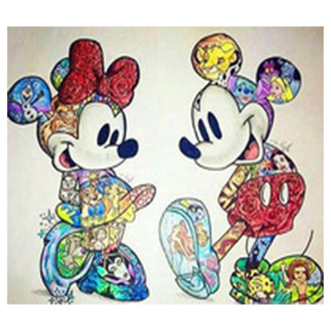 Colorful Cartoon Mickey Mouse Full Square/round Diamond 5D DIY Diamond ...