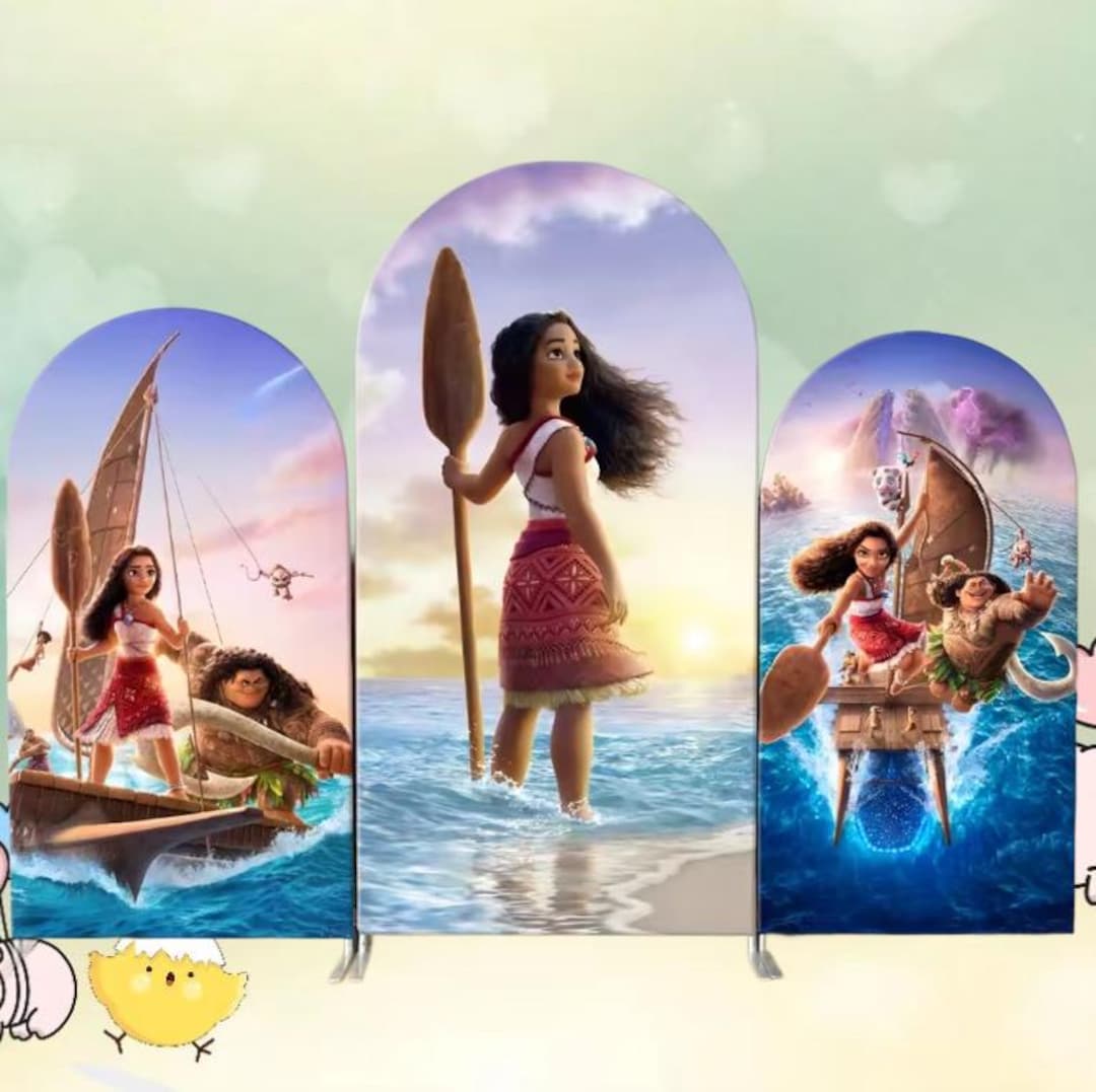 Moana Arch Backdrop Cover: Double Sided Sea Island Party Decor - Etsy