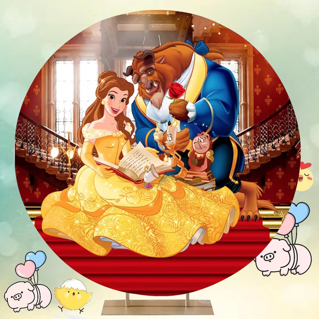 Beauty and the Beast Backdrop: Belle Birthday Party, Baby Shower - Etsy