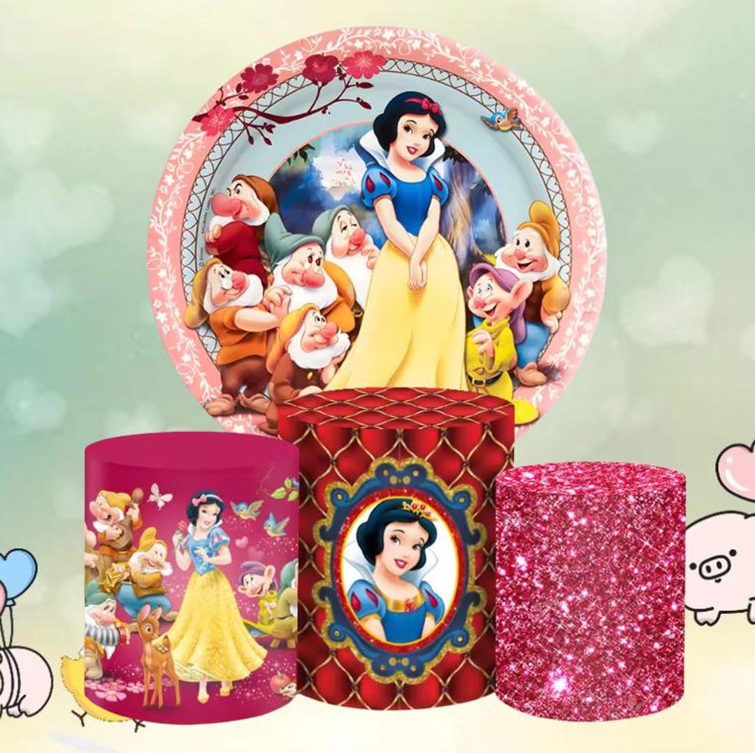 Snow White Round Backdrop: Princess Birthday Party Decor - Etsy