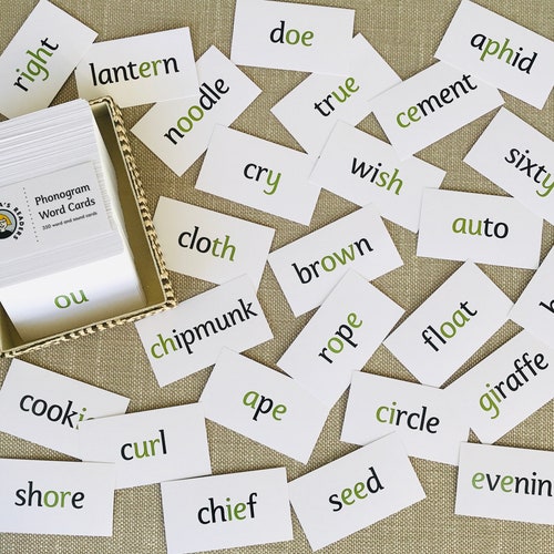 Winter Montessori Green Series Reading Cards picture and Word - Etsy