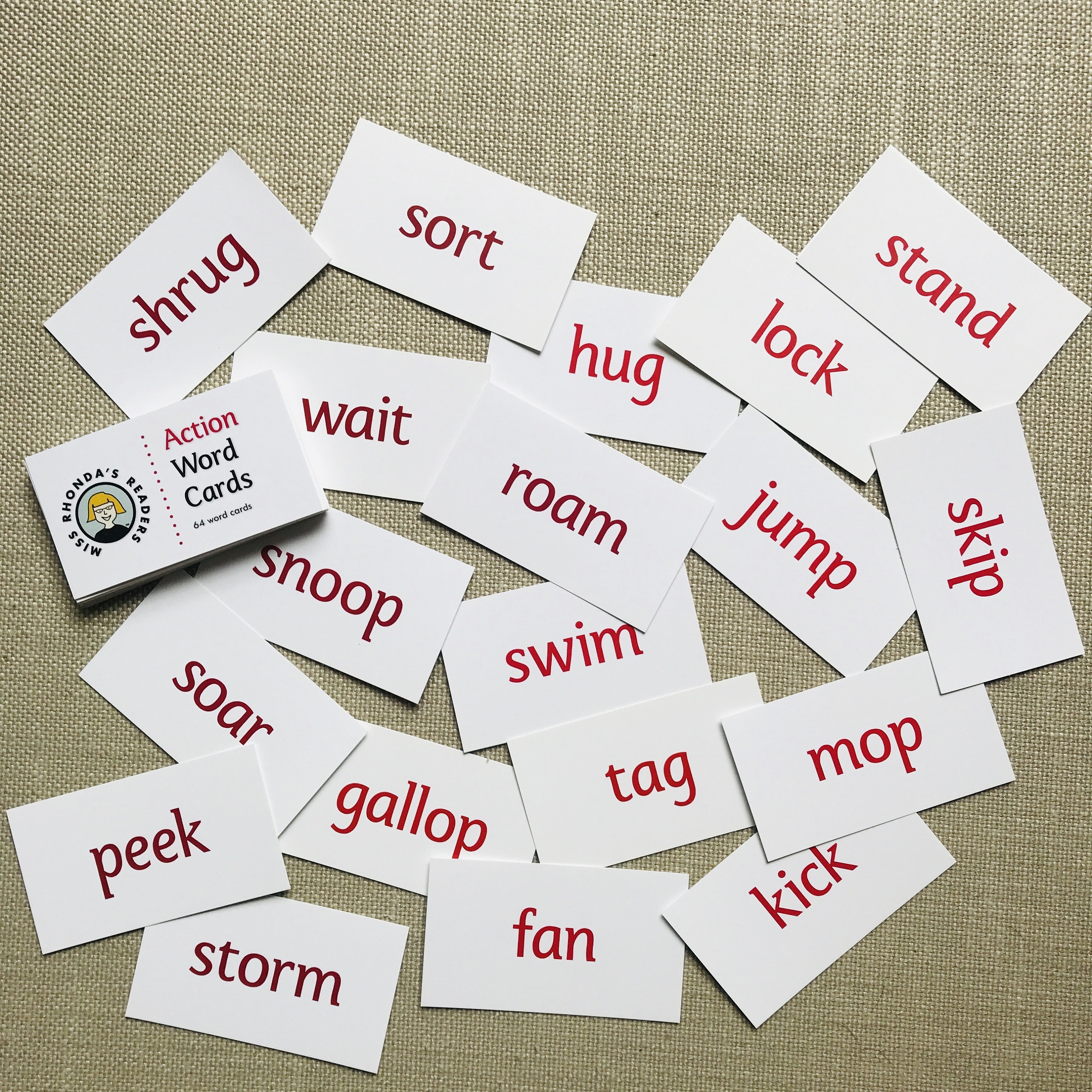 Action Word Cards - Etsy