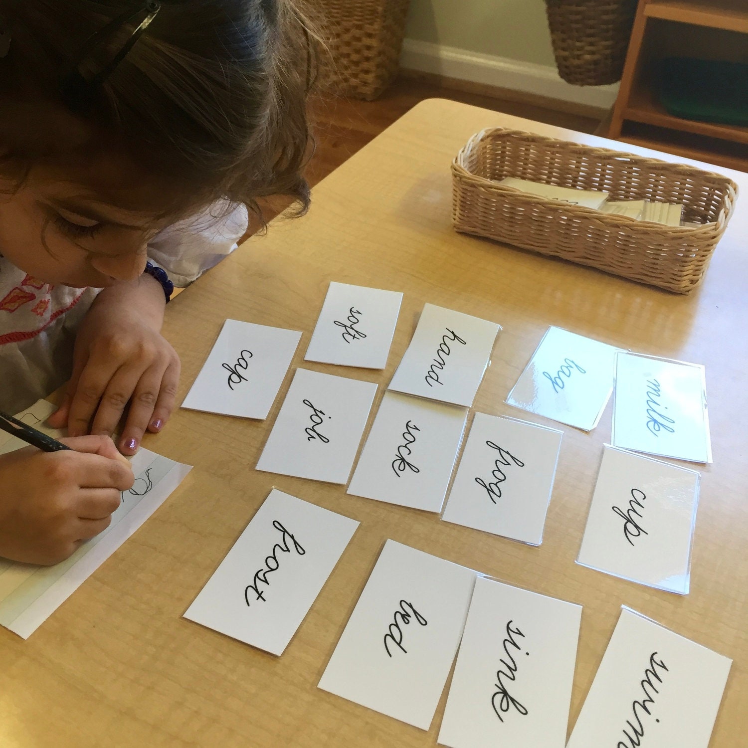 Cursive Phonetic Word Cards - Etsy