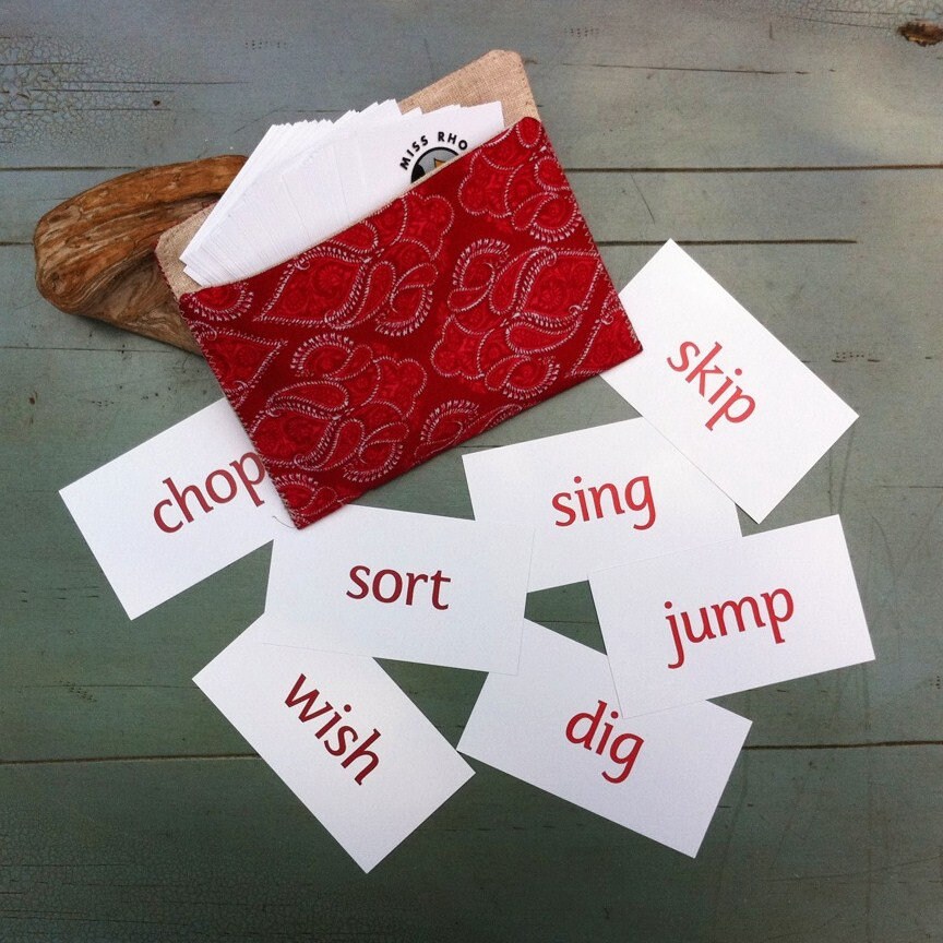 Action Word Cards - Etsy