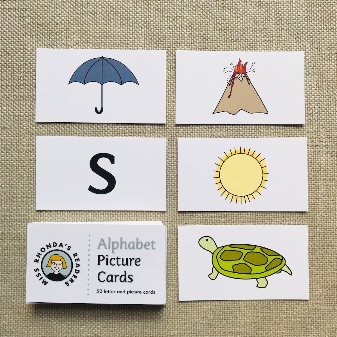 Alphabet Picture Cards - Etsy