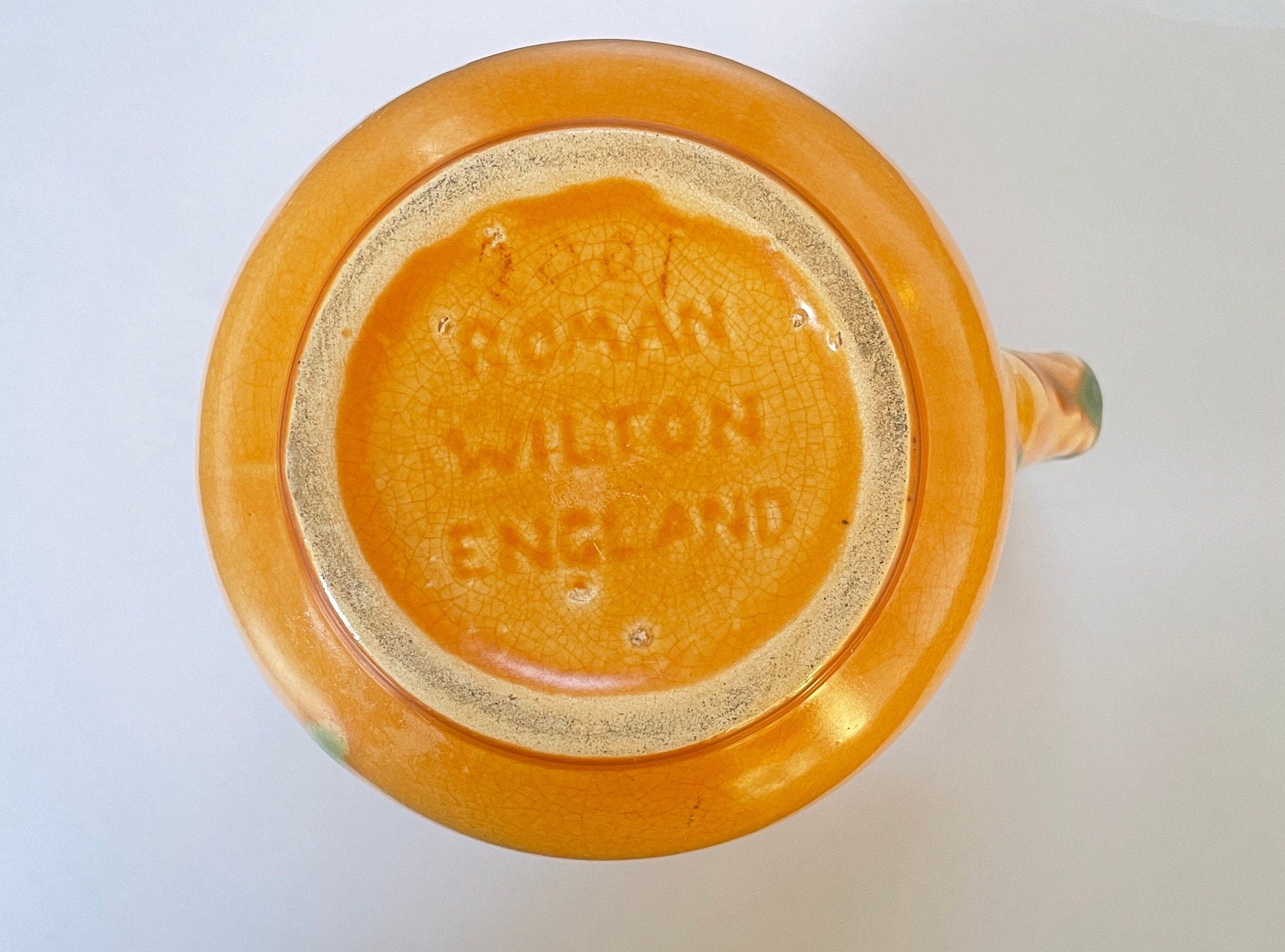 1920s Art Deco Wilton Ware Vase/jug in Orange and Green roman Design // - Etsy UK