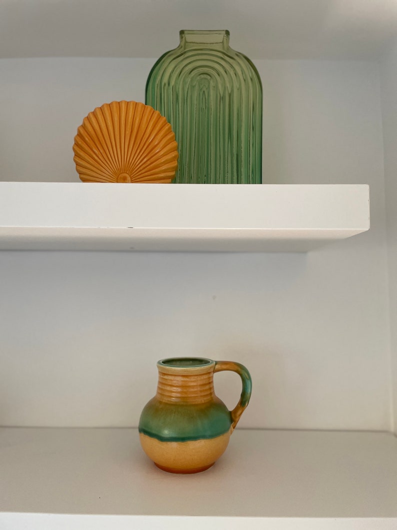 1920s Art Deco Wilton Ware Vase/jug in Orange and Green "roman" Design ...