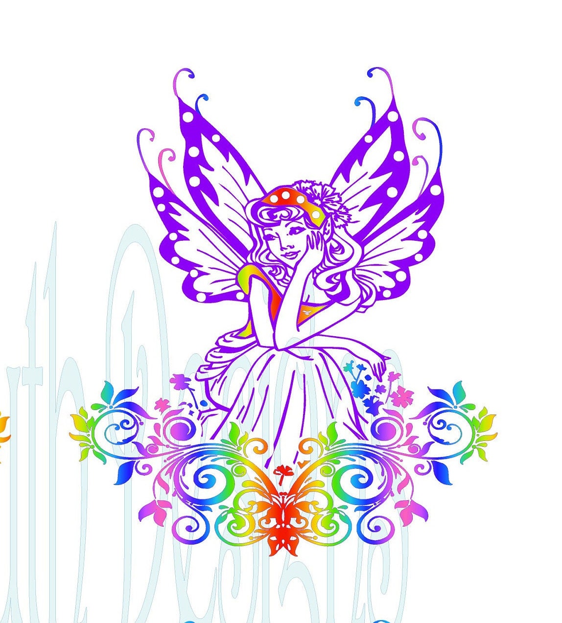 Fairy Svg Fairy Sublimation Png Beautiful Fairy Princess | Etsy