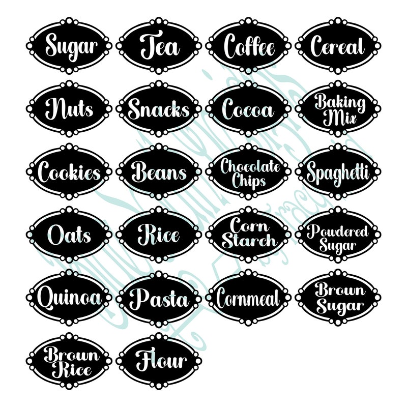 Canister Labels Svg - Etsy