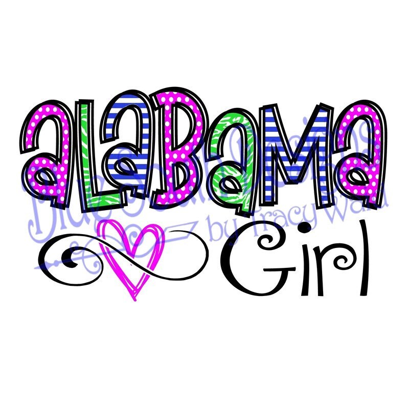 Alabama Girl Svg Southern Girl Alabama Decal Alabama | Etsy