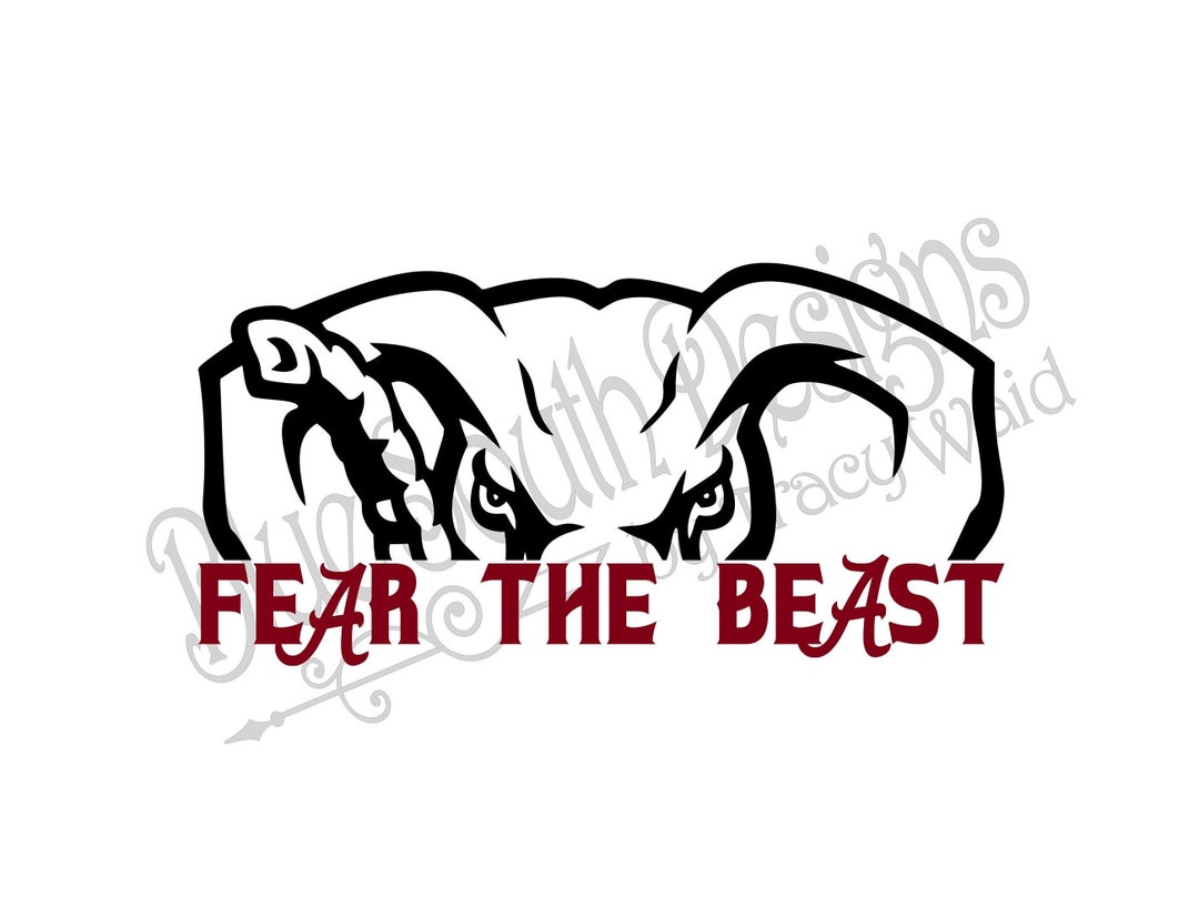 Fear the Beast SVG, Fear the Beast PNG Sublimation, Elephant Mascot ...