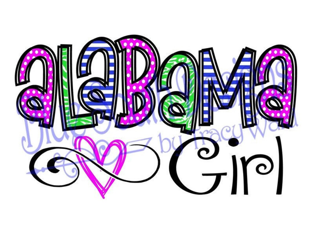 Alabama Girl Svg, Southern Girl, Alabama Decal, Alabama Sublimation ...
