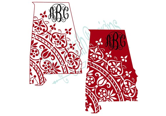 Alabama Mandala Monogram SVG Alabama Sublimation PNG Alabama | Etsy