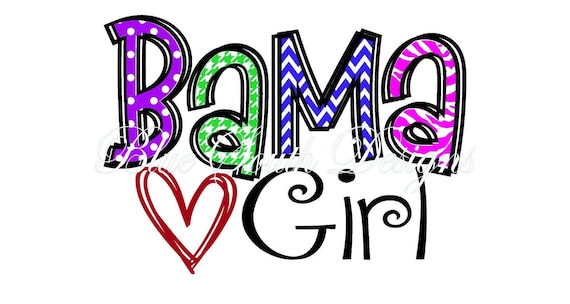 Bama Girl Svg Alabama Girl Svg Design Cute Women's | Etsy
