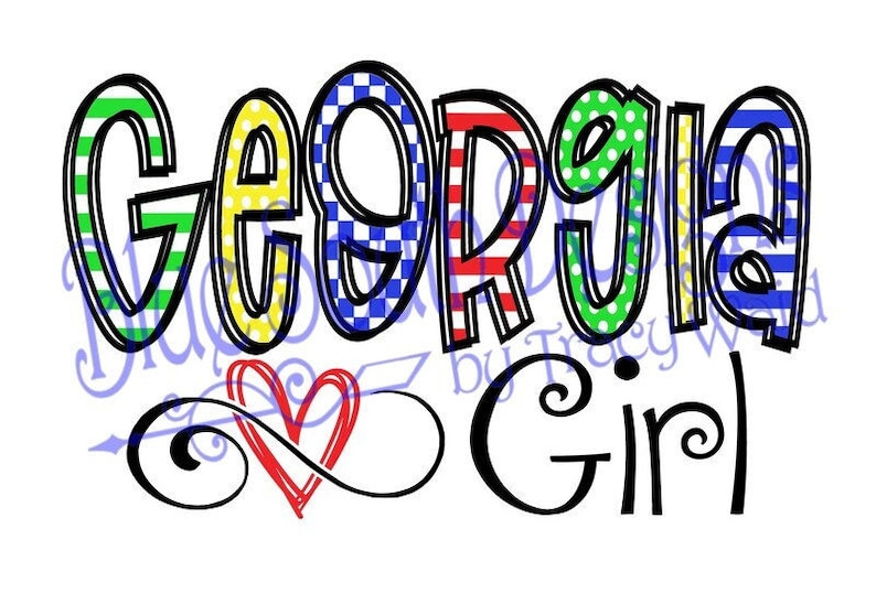 Georgia Girl Svg Georgia Southern Svg Cute Women's | Etsy