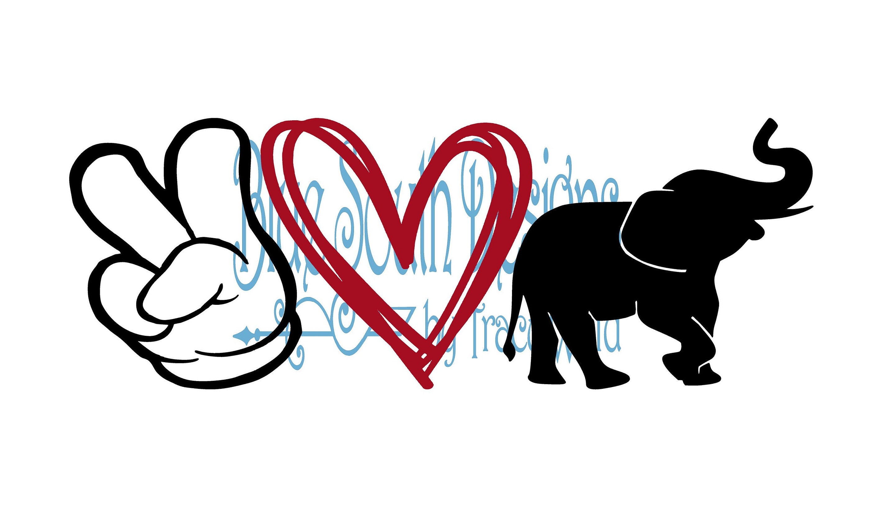 Peace Love Elephant Svg Lucky Elephant Svg Tusks Up Trunks - Etsy