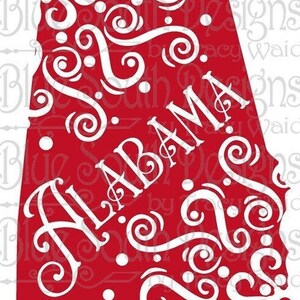 Alabama Scroll Design Svg, Png, Pdf, Jpg, Pretty Alabama Shirt or Decal ...