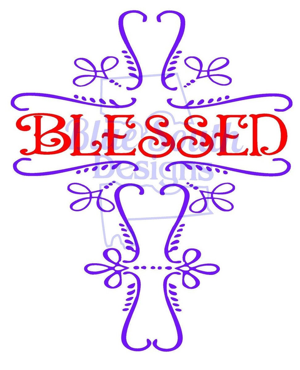 Blessed Svg Pdf Png Jpg Cross Design Christian Shirt - Etsy