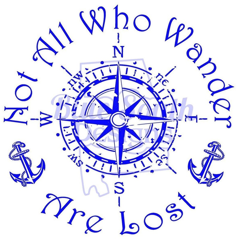 Wanderlust Compass SVG: Nautical Anchor Design (digital File) - Etsy