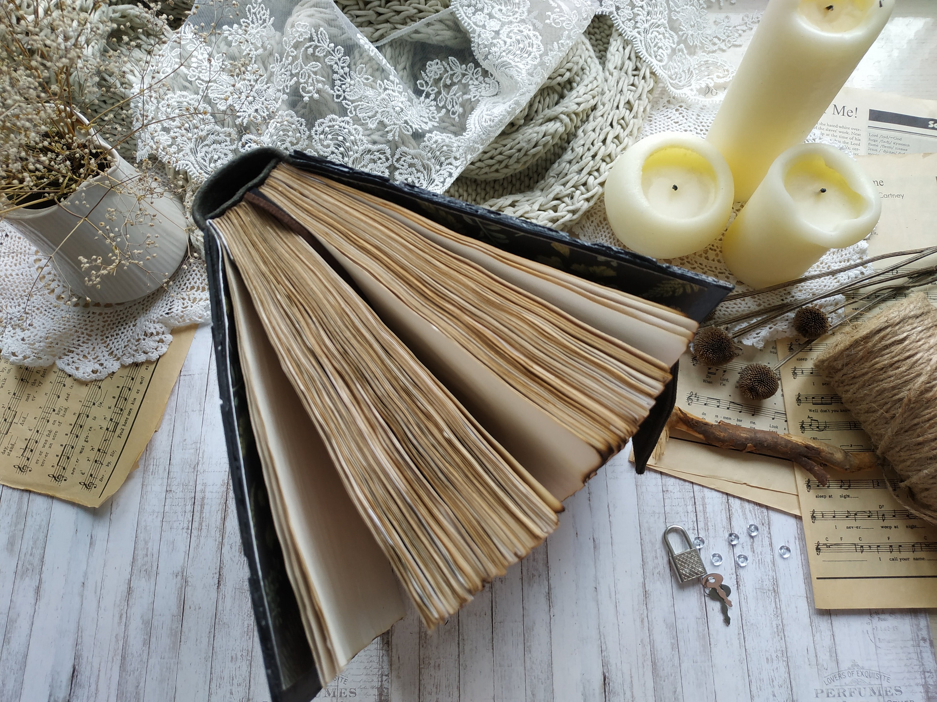 Aged Wood Grimoire Antique Grimoire With Lock Books for Spells - Etsy UK