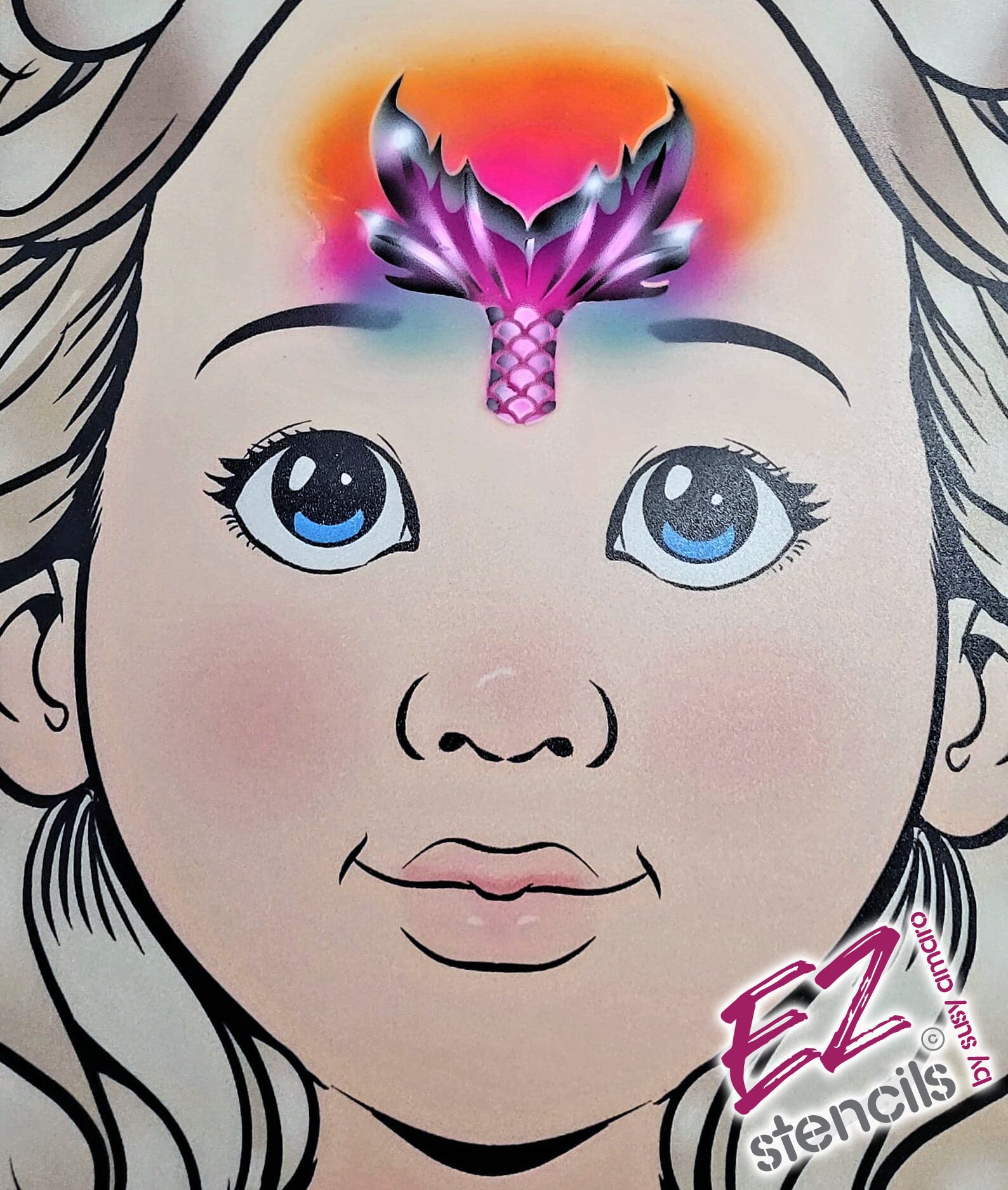 NEW: EZ Stencils - Mermaid Tail 3 Stencil Set for Face Painting and ...
