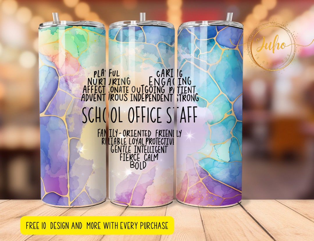 School Office Staff Tumbler Wrap 3d Skinny Tumbler Designs ...
