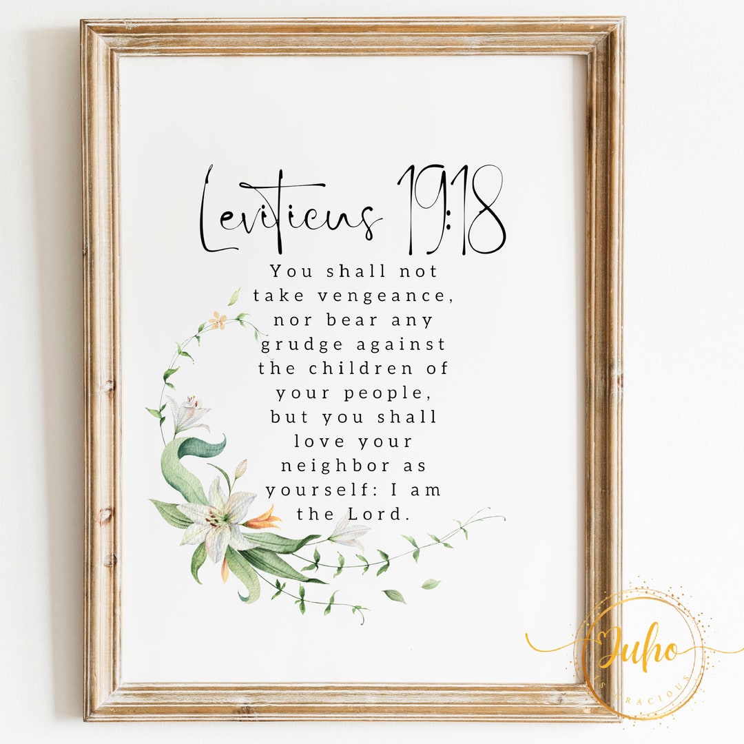 Leviticus 19:18 ,printable Blessing Wall Art Digital Download Bible ...