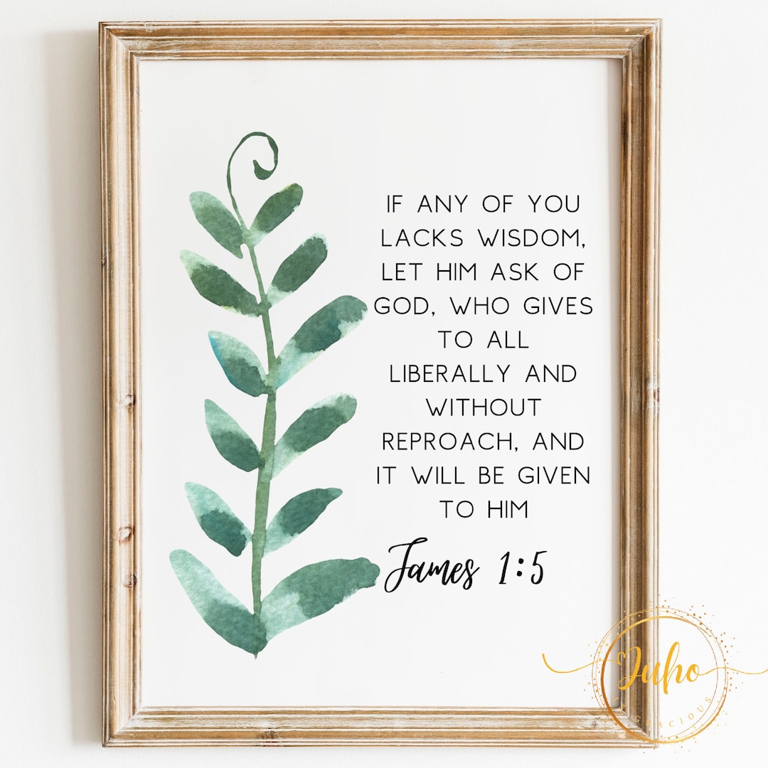 James 1:5 Wall Scripture ,printable Blessing Wall Art Digital Download ...