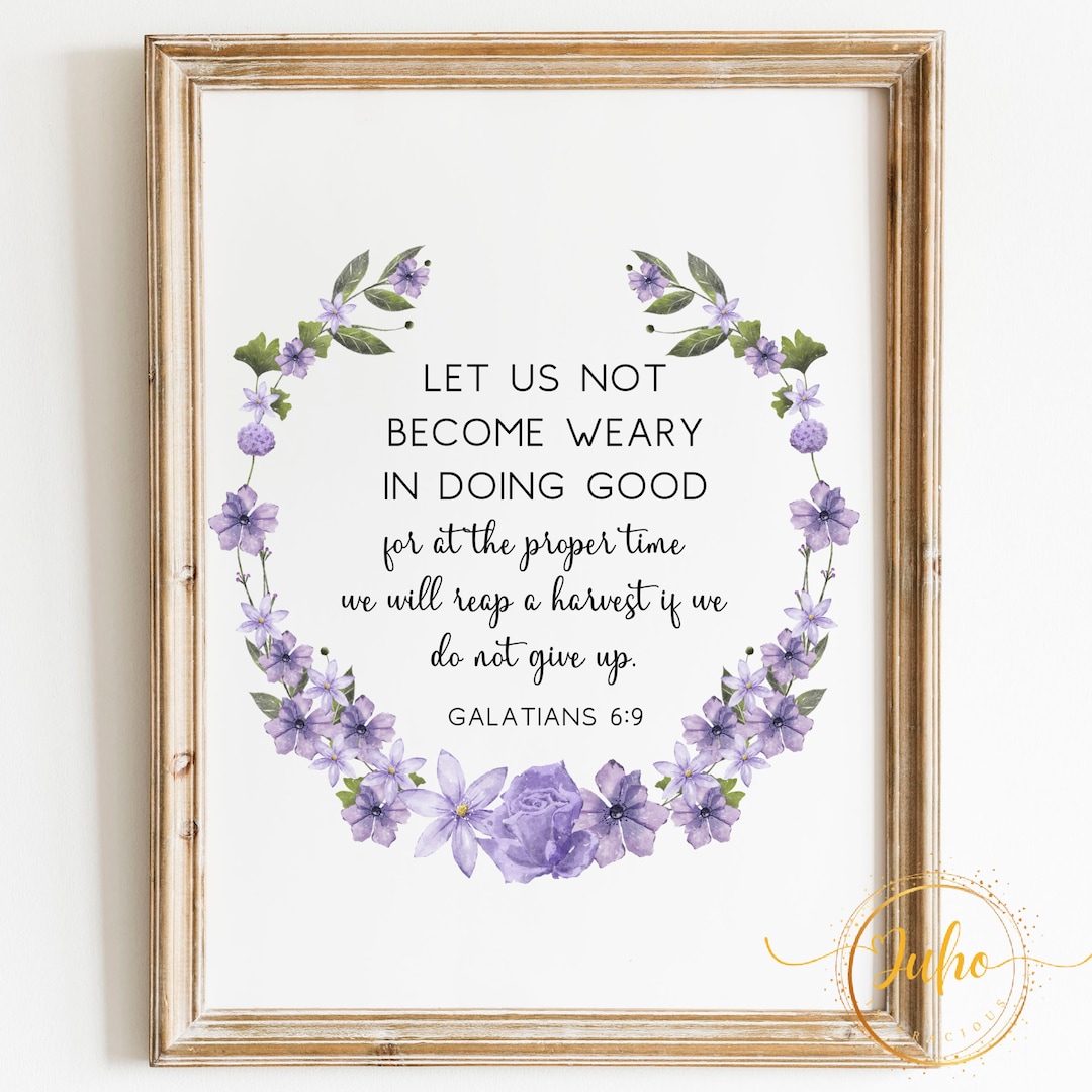Galatians 6:9 Wall Scripture ,printable Blessing Wall Art Digital ...