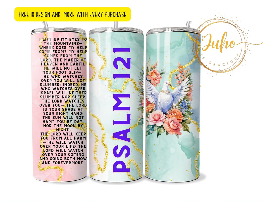 20oz Psalm 121 Skinny Tumbler Png , Digital Download - Etsy