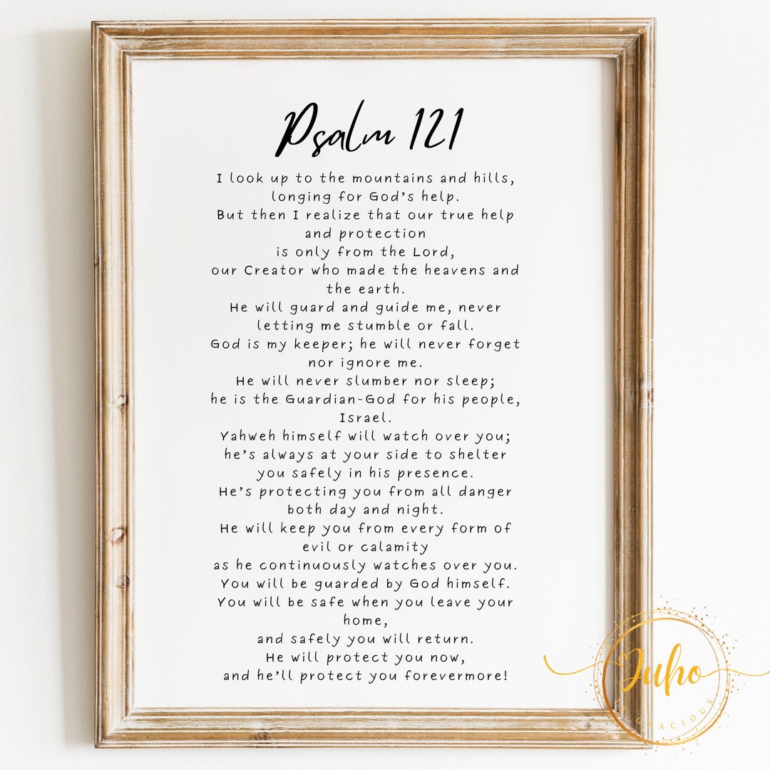 Psalm 121 TPT Wall Scripture printable Blessing Wall Art - Etsy