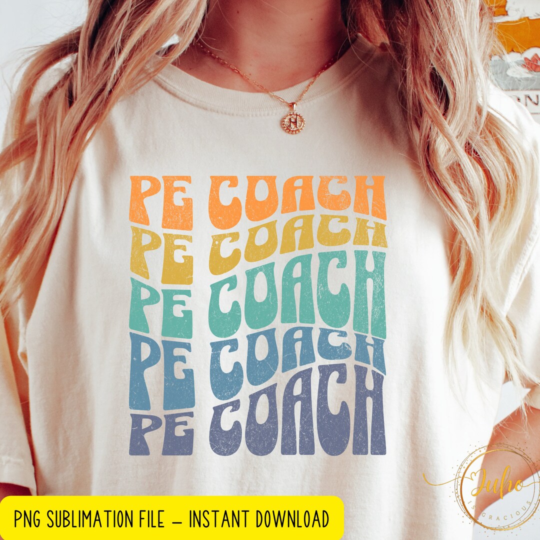 Pe Coach Retro, Coach Sublimation PNG, Digital Download , Pe Coach Mug ...