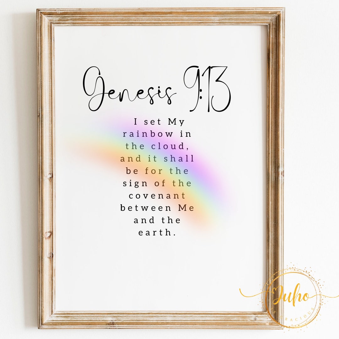 Genesis 9:13 ,printable Blessing Wall Art Digital Download Bible Verse ...