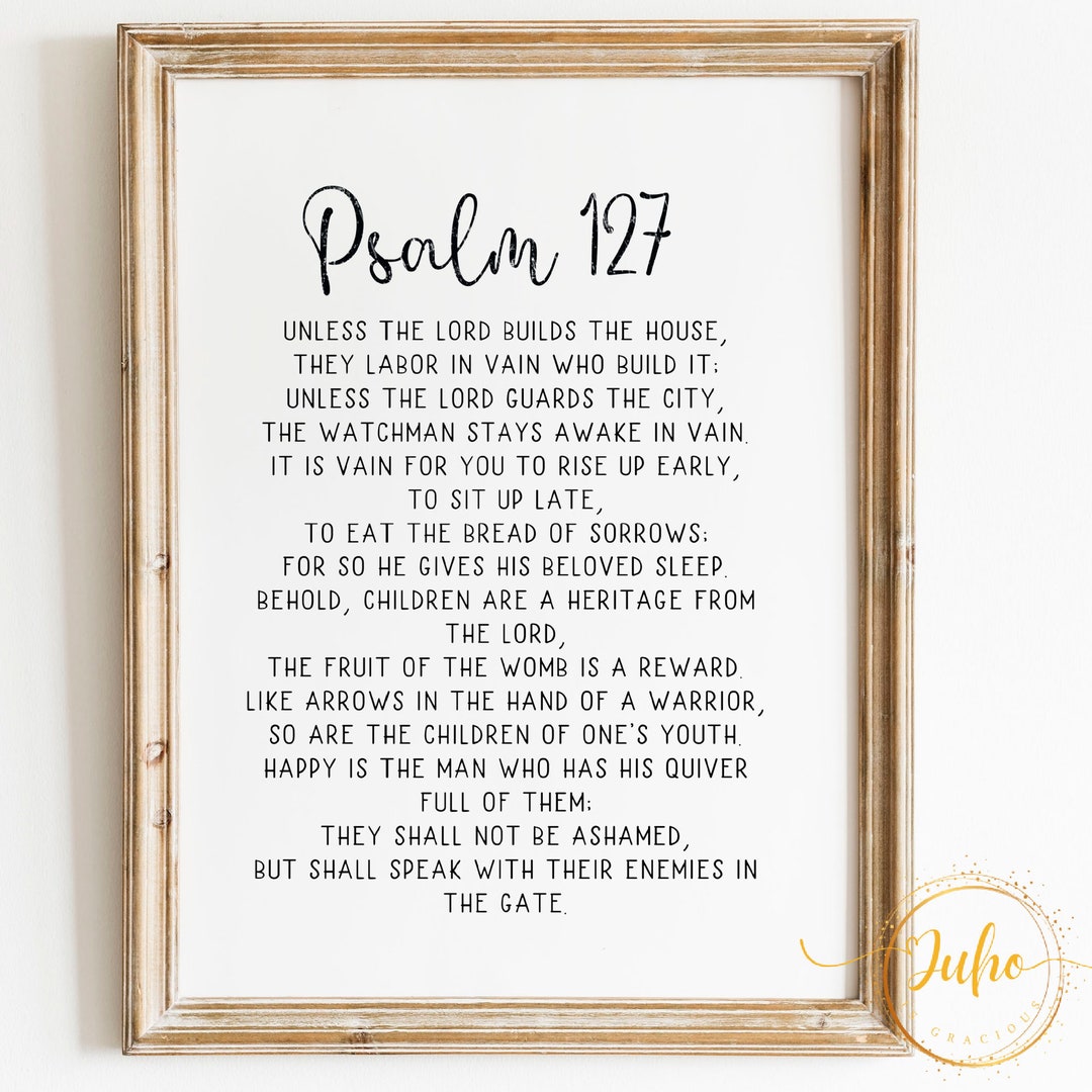 Psalm 127 Wall Scripture ,printable Blessing Wall Art Digital Download ...