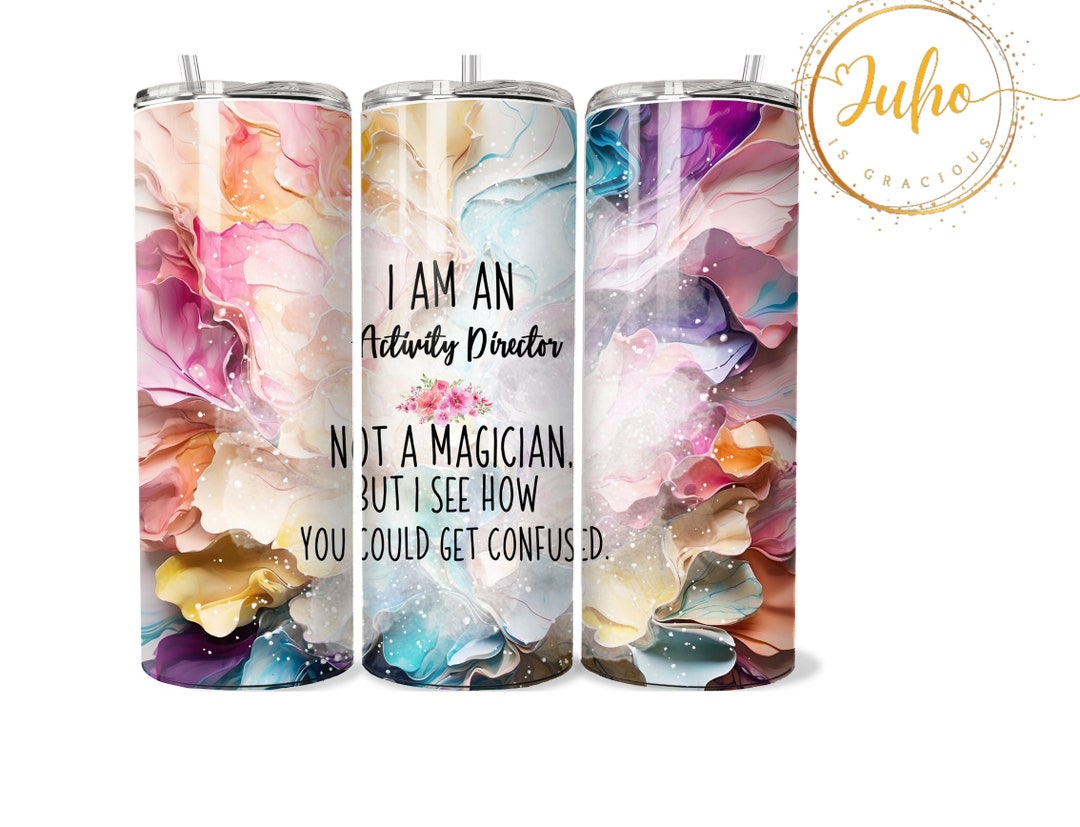20 Oz Activity Director Tumbler Wrap 3d Skinny Tumbler Designs ...