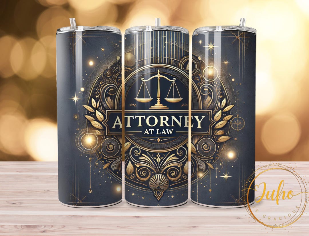Attorney Tumbler Sublimation Wraps | 20oz Tumbler PNG Skinny Tumbler ...
