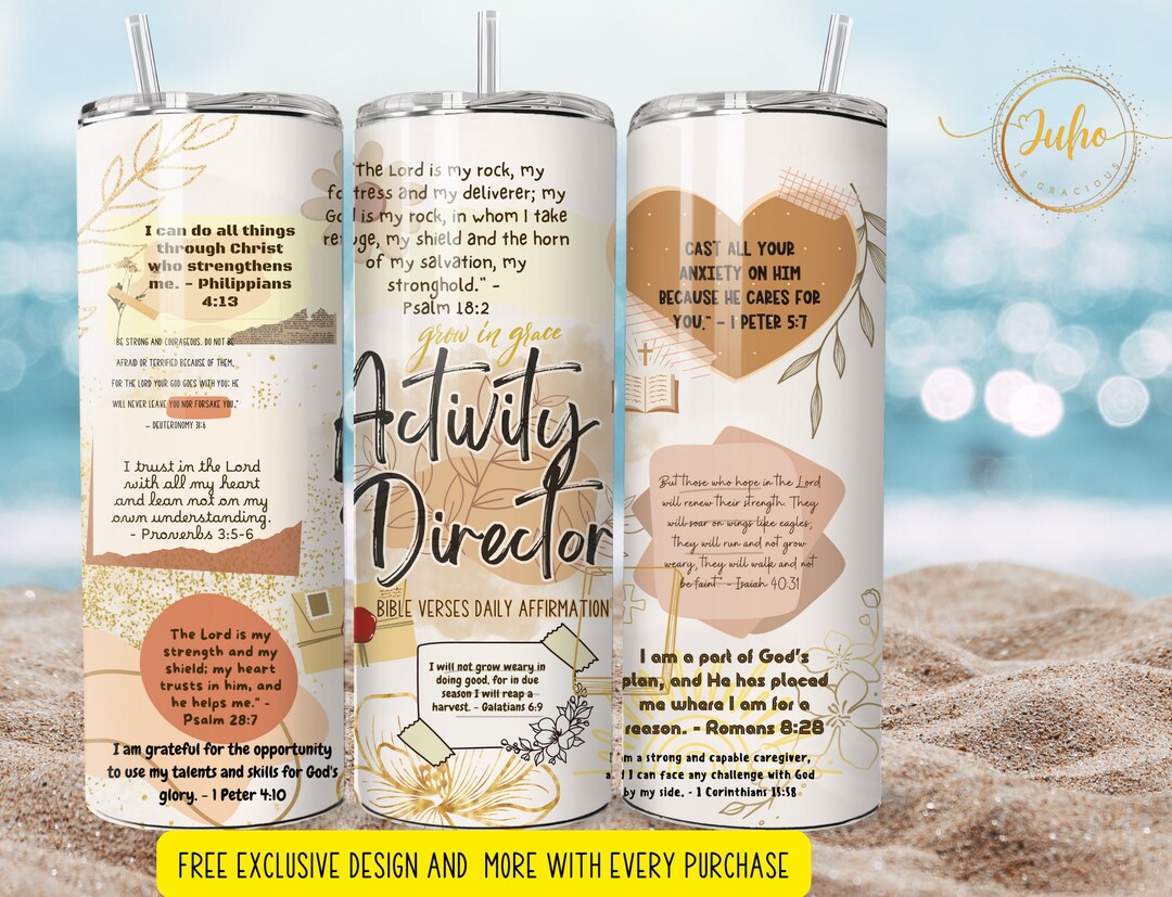 Activity Director Affirmation Tumbler Wrap 3d Skinny Tumbler Designs ...