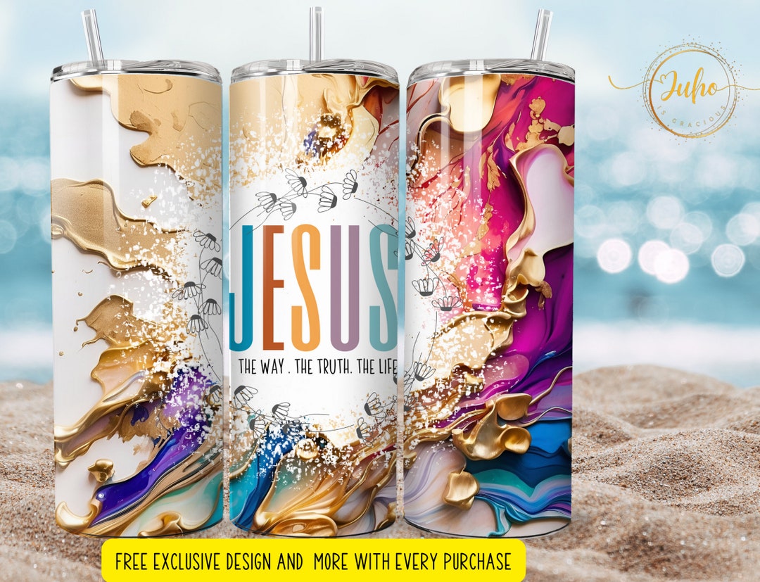 20oz Jesus the Way the Life the Truth Tumbler Wrap. Png , Digital ...