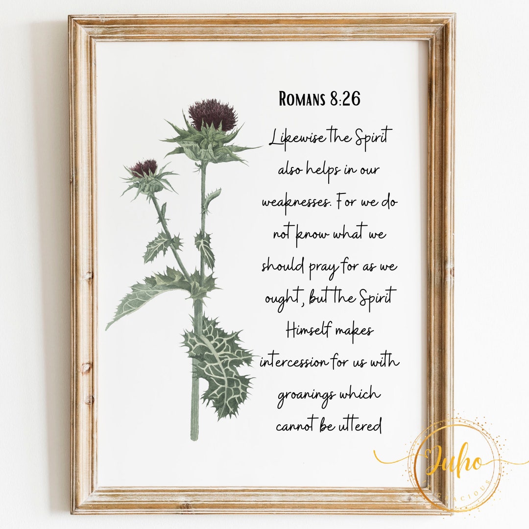 Romans 8:26 Wall Scripture ,printable Blessing Wall Art Digital ...