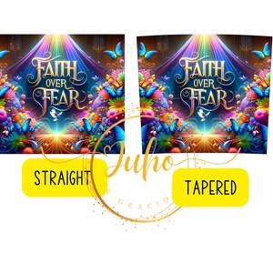 Faith Over Fear 20 Oz Skinny Tumbler Png , Digital Download , Bible ...