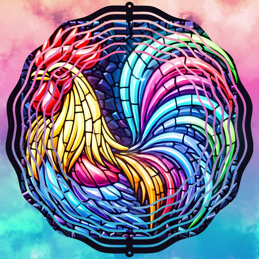 Rooster Wind Spinner , Wind Spinner Sublimation Design PNG, Instant ...
