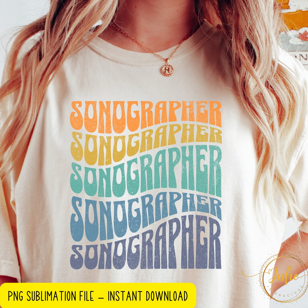 Sonographer Retro PNG, Servings Png , Digital Download , Sonographer ...
