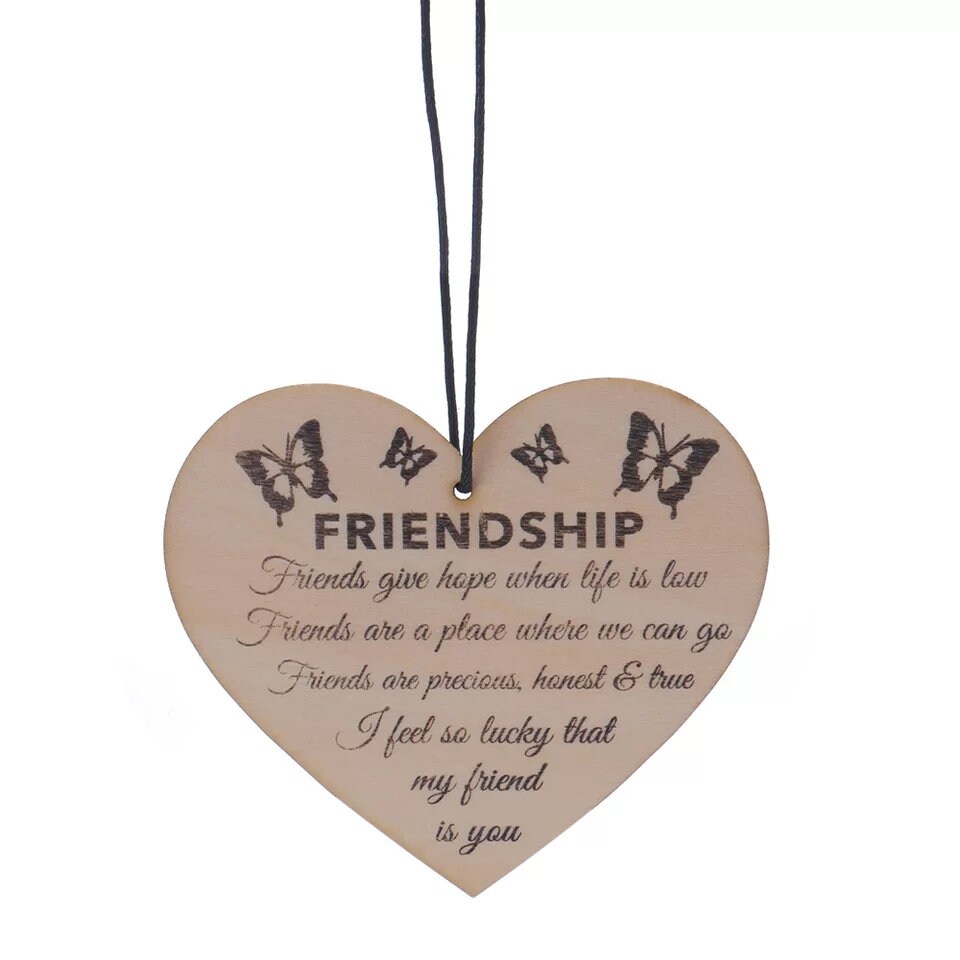 Friendship Friends Give Hope When Life Is Low Novelty Wooden Etsy